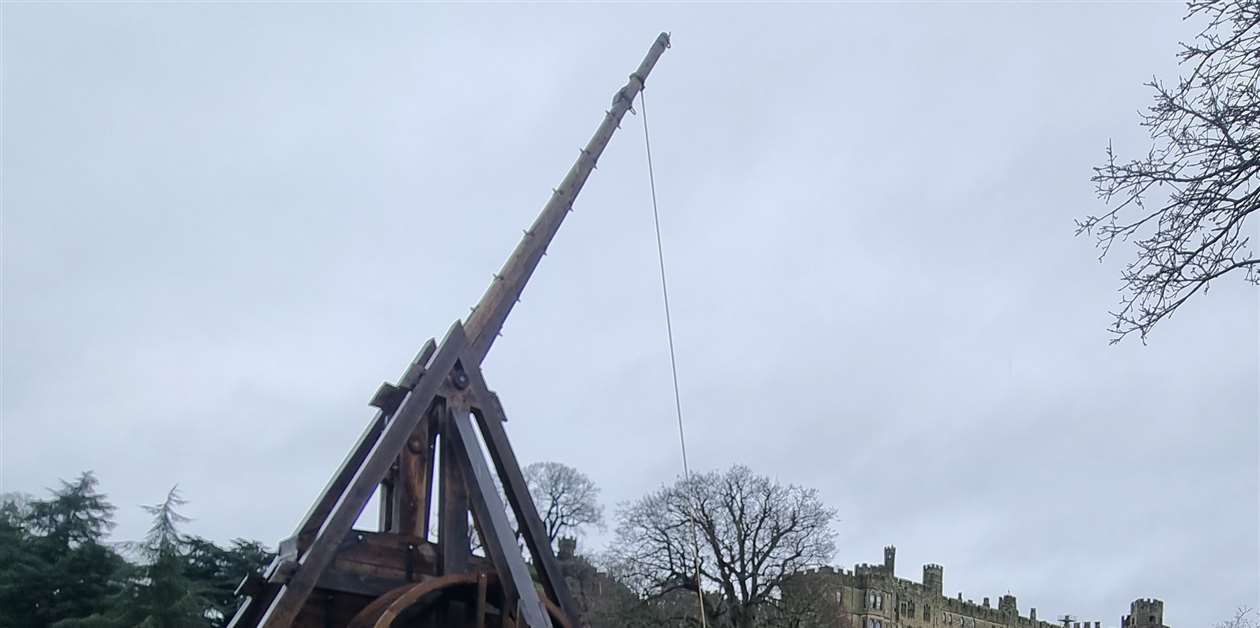 Electric winch catapults trebuchet into spotlight - Crane & Transport ...