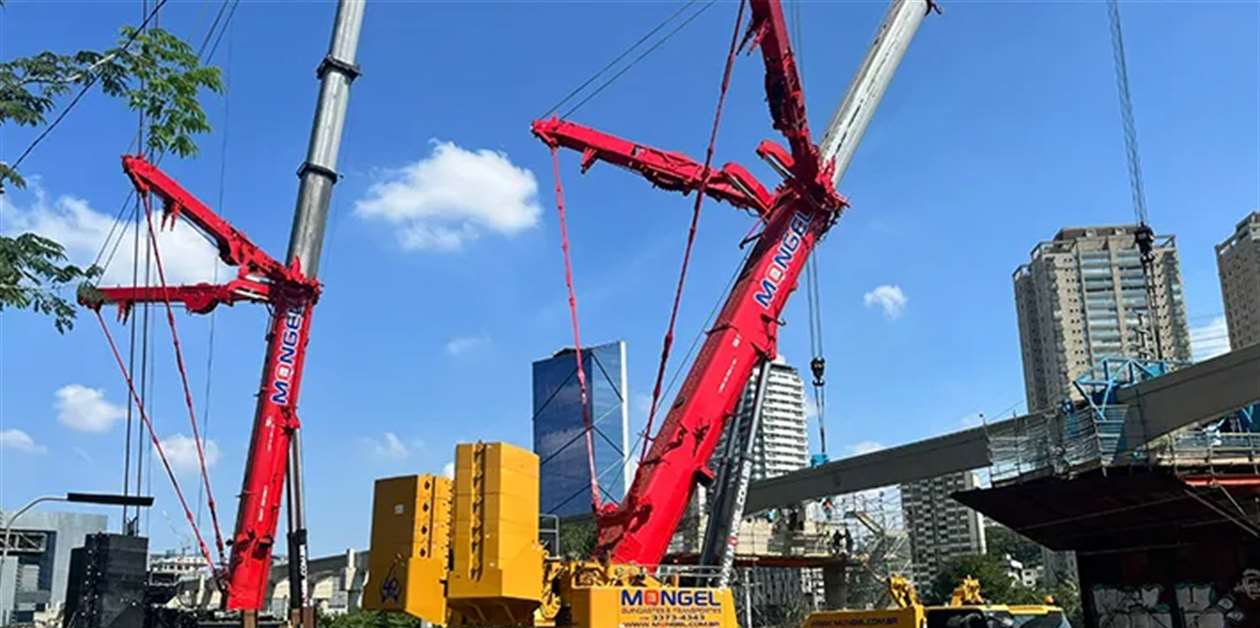Mongel cranes help advance mass transit project - Crane & Transport ...