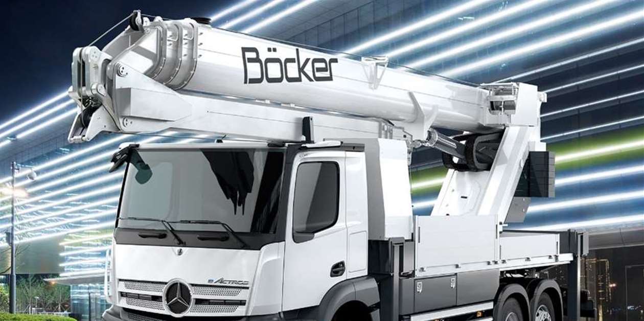 New fully electric Böcker truck crane and work platform - Crane ...